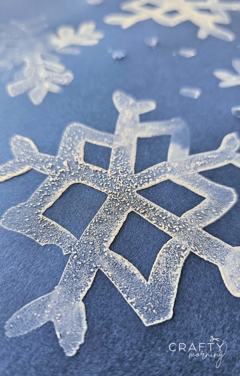 Salt Snowflake Paintings - Crafty Morning