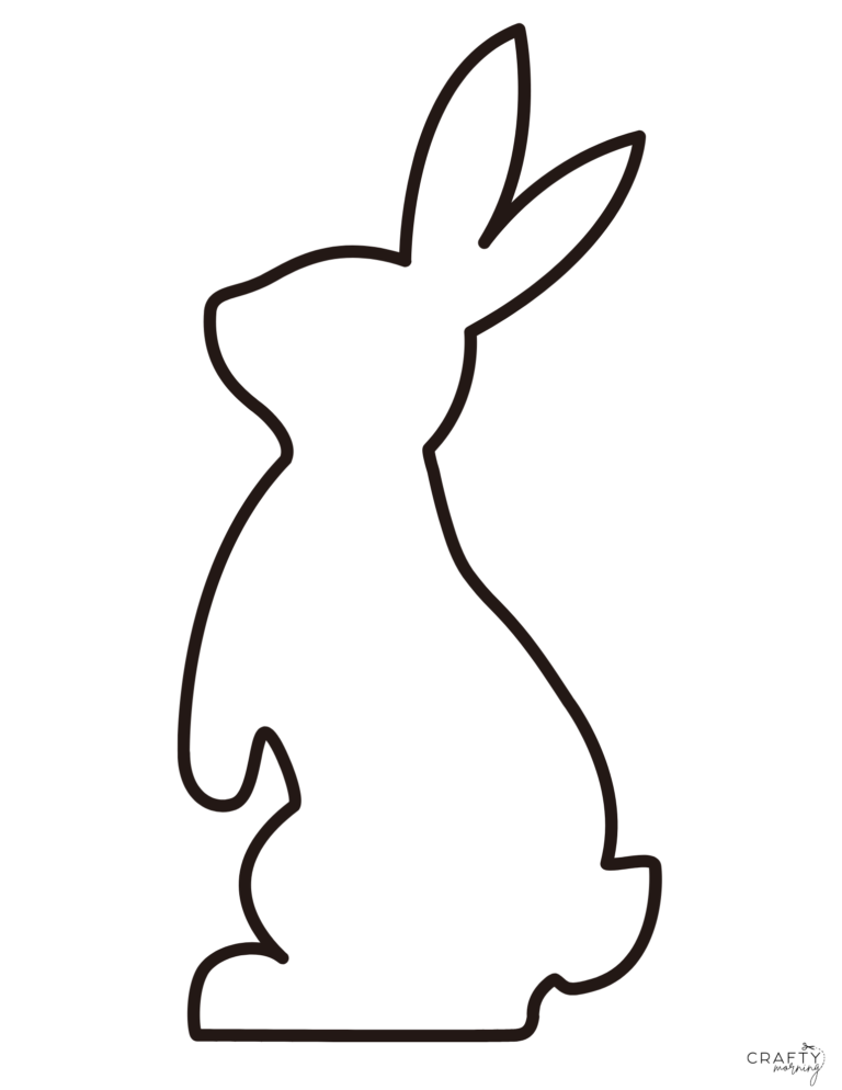 Free Bunny Outlines (Printable Templates) - Crafty Morning
