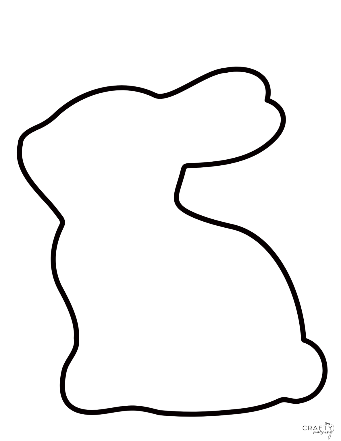Free Bunny Outlines (Printable Templates) - Crafty Morning