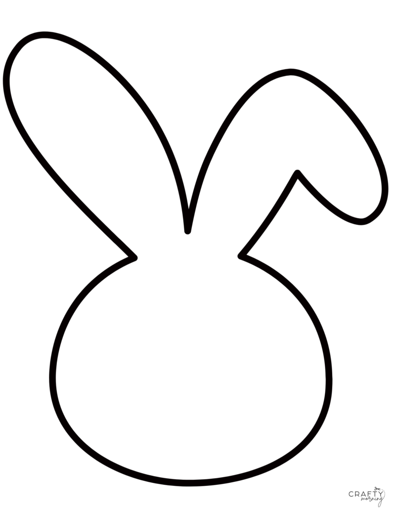 Free Bunny Outlines (Printable Templates) - Crafty Morning