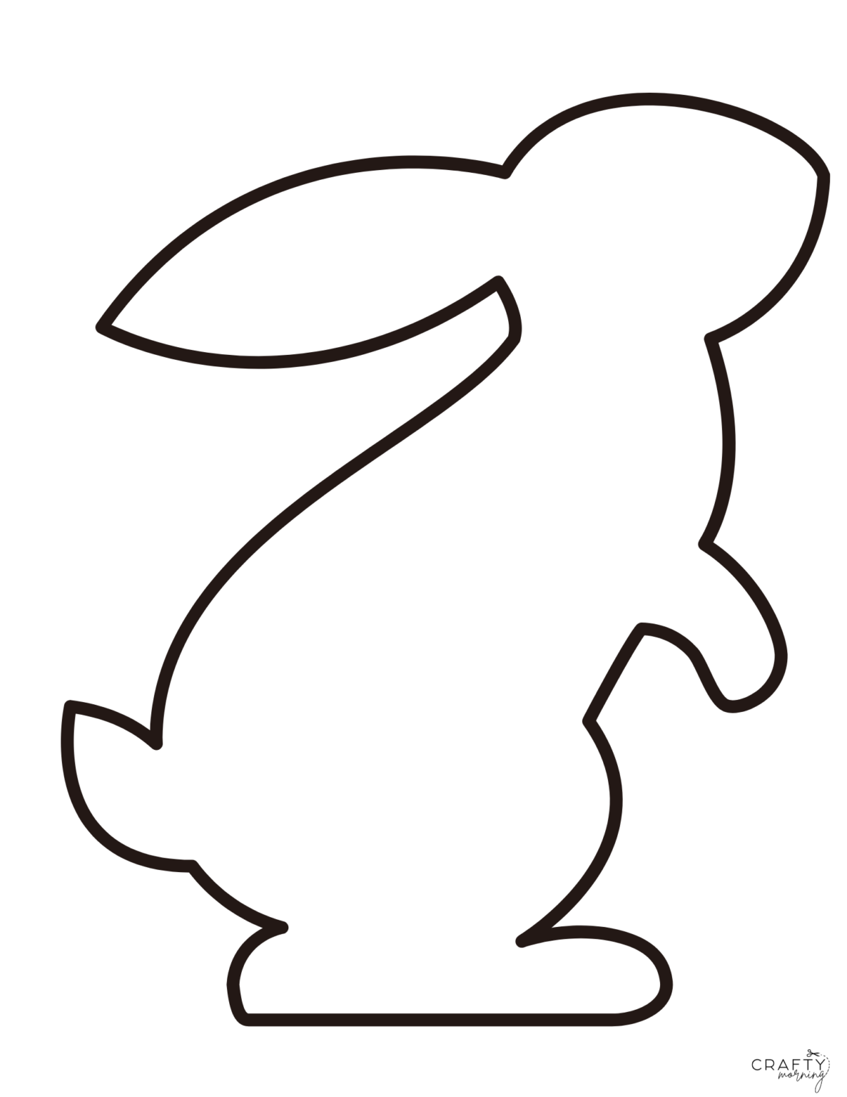 Free Bunny Outlines (Printable Templates) - Crafty Morning
