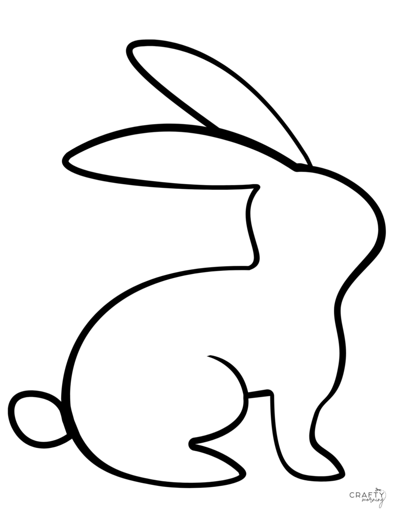 Free Bunny Outlines (Printable Templates) - Crafty Morning