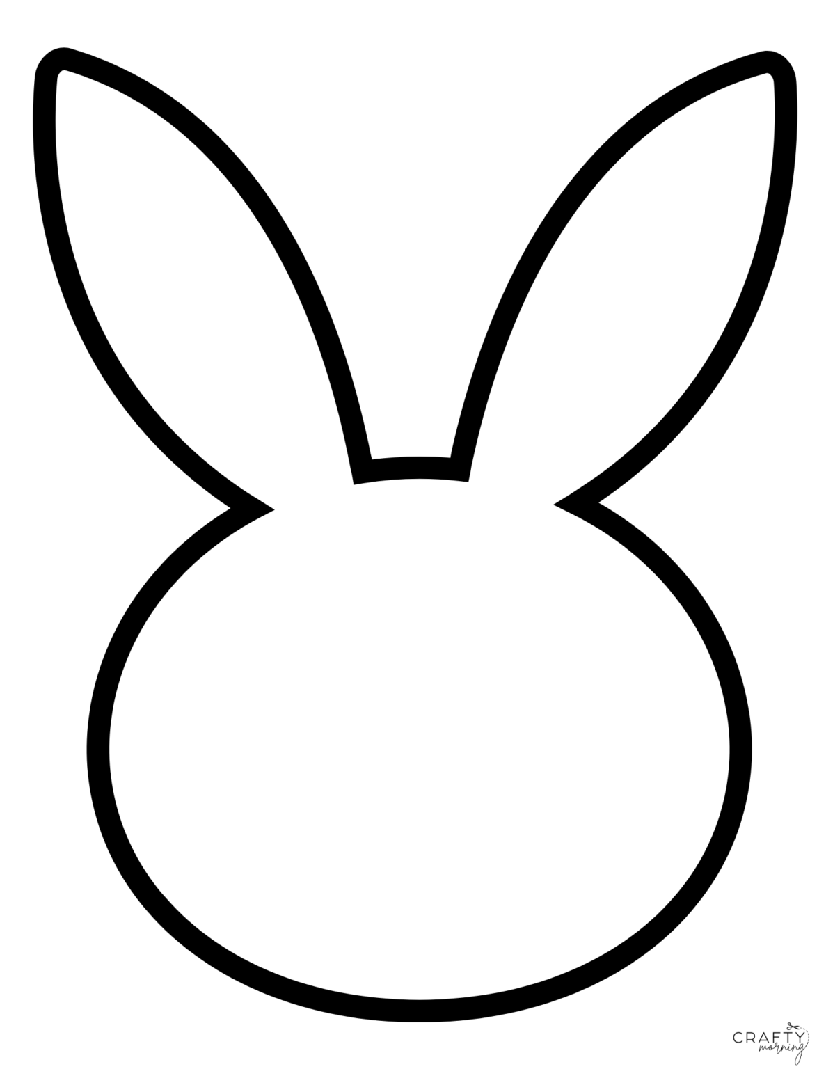 Free Bunny Outlines (Printable Templates) - Crafty Morning