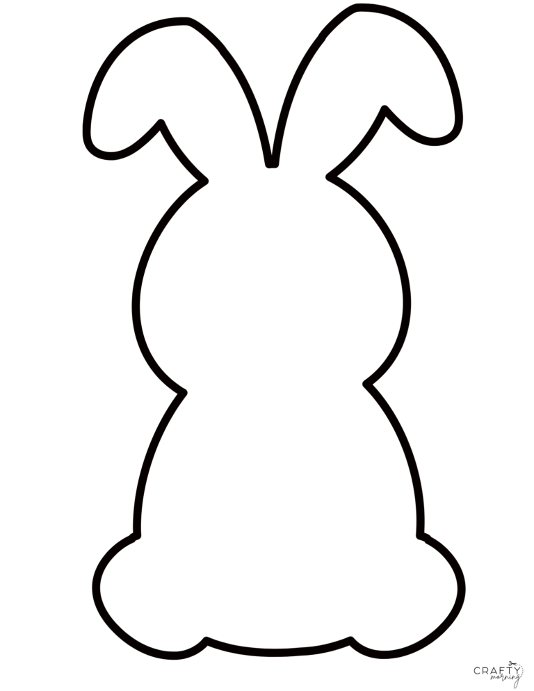 Free Bunny Outlines (Printable Templates) - Crafty Morning