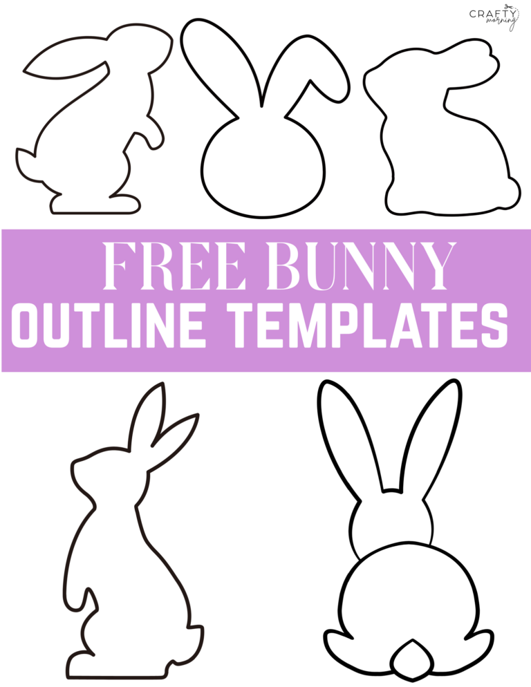 Free Bunny Outlines (Printable Templates) - Crafty Morning