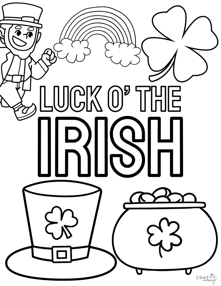 Free St. Patrick's Day Coloring Pages - Crafty Morning