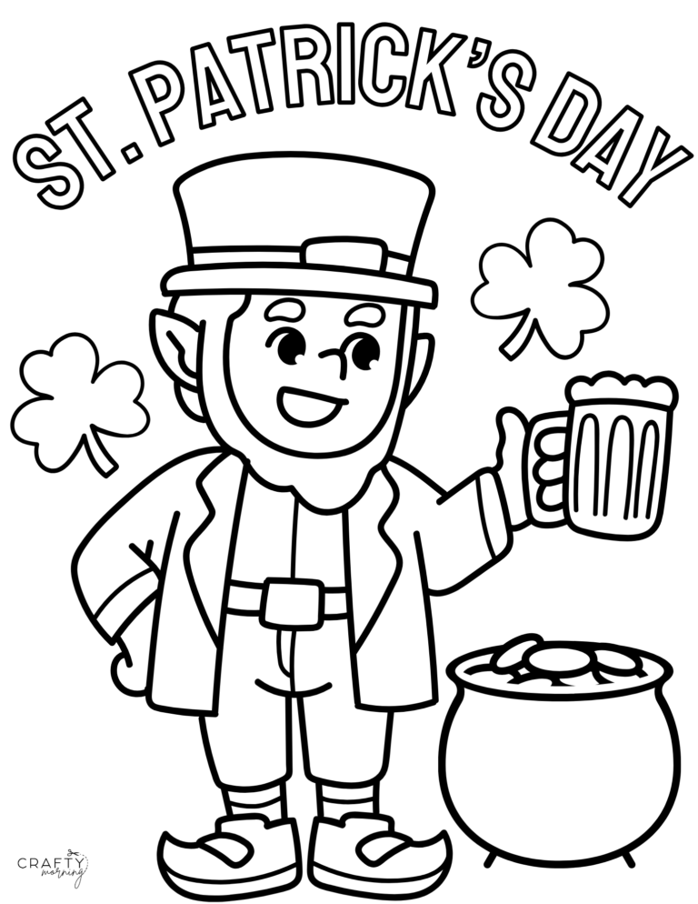 Free St. Patrick's Day Coloring Pages - Crafty Morning