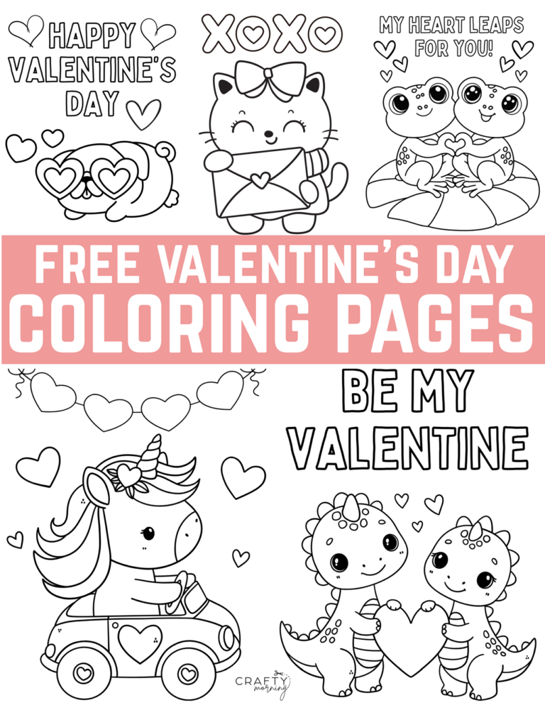 Cute Valentine's Day Coloring Pages - Crafty Morning