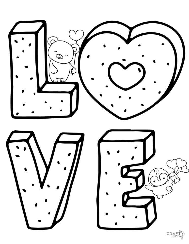 Cute Valentine's Day Coloring Pages - Crafty Morning