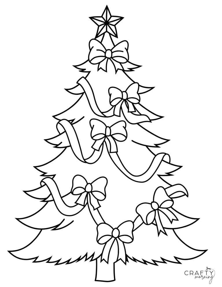 Free Christmas Tree Coloring Pages - Crafty Morning