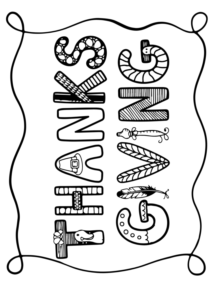 Printable Thanksgiving Coloring Pages - Crafty Morning