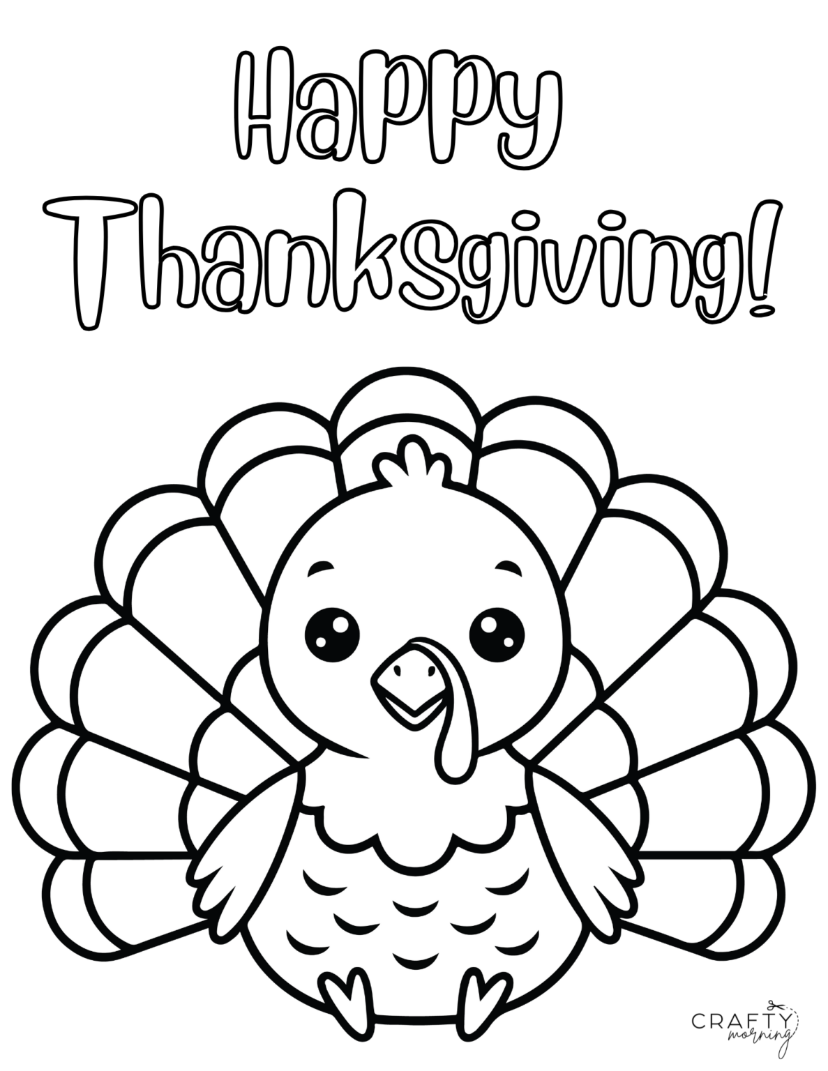 Printable Thanksgiving Coloring Pages - Crafty Morning