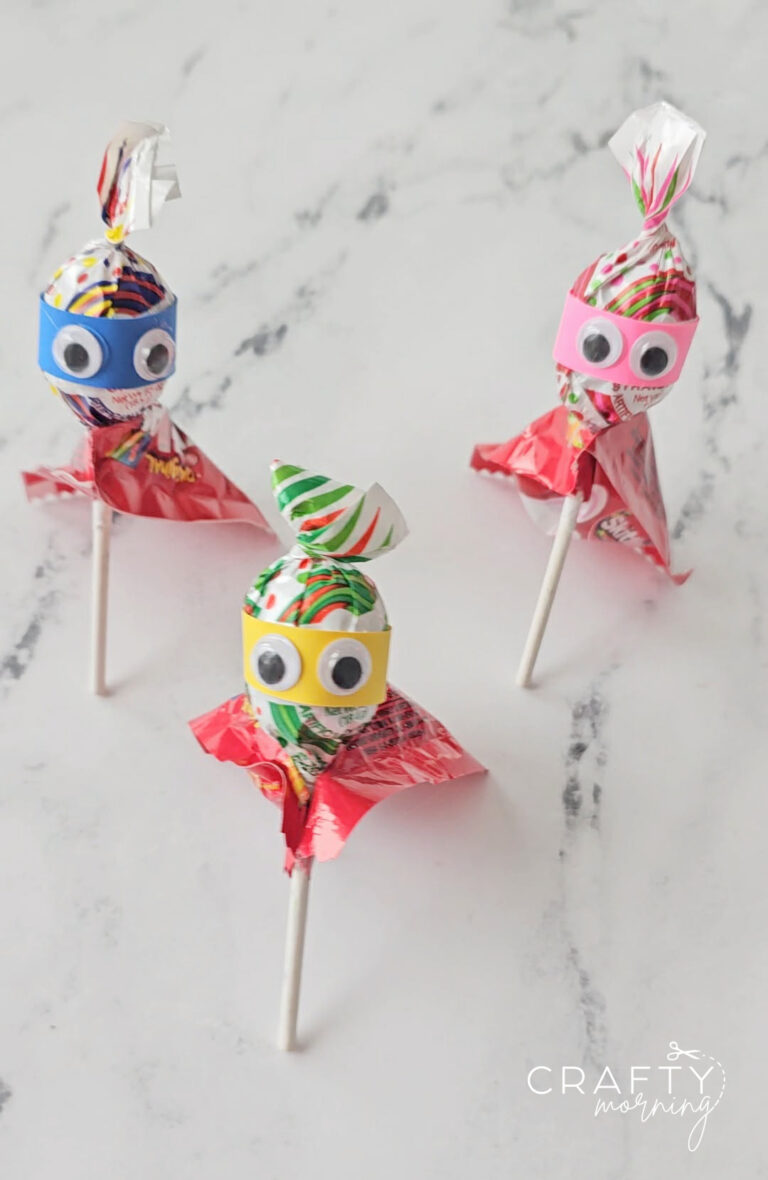 Lollipop Superhero Valentines - Crafty Morning