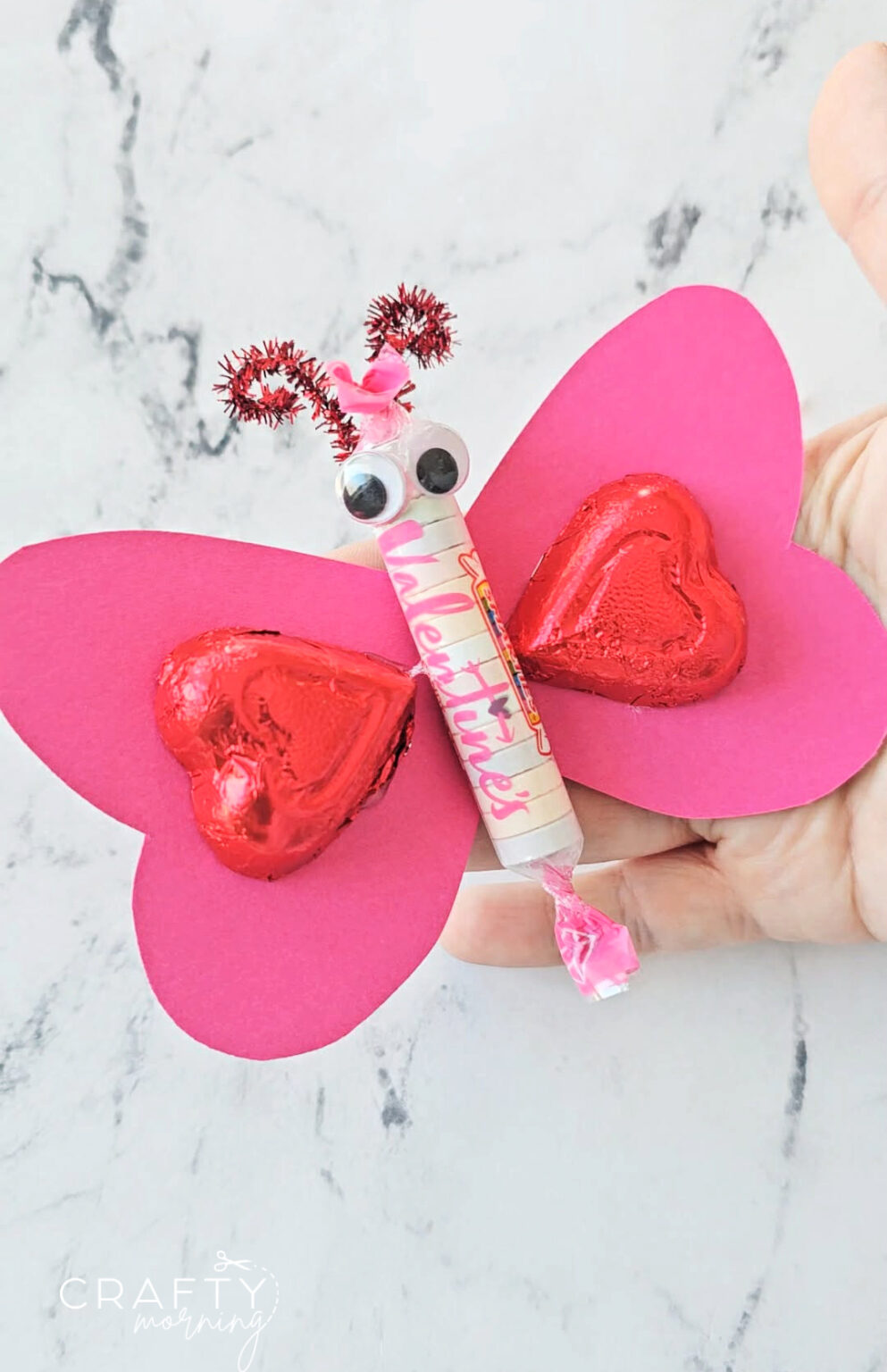 Smarties Butterfly Valentine Treat - Crafty Morning